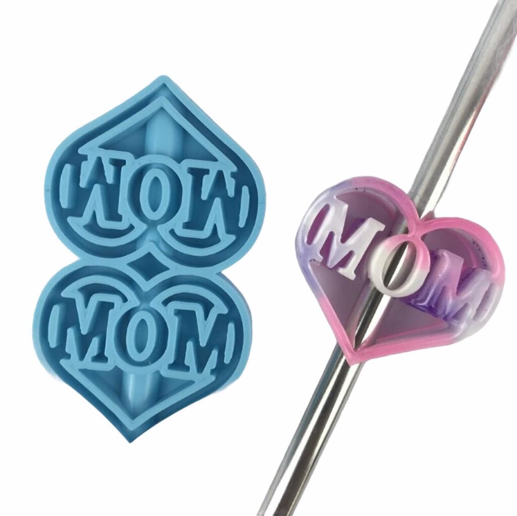 Molde de silicon para hacer adorno popote MOM mama - CHERRY ON TOP